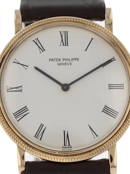 38431: Patek Philippe 18k Yellow Gold Calatrava, Manual, Ref. 3520J ...