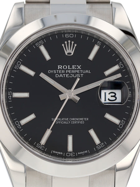 39520: Rolex Datejust 41, Ref. 126300, Box and 2017 Card, 2024 CPO Car ...
